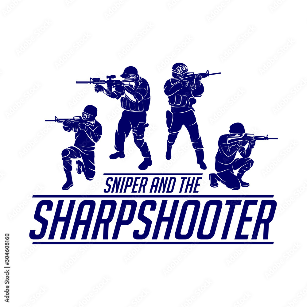 Sniper vector logo design concept style, Sharpshooter Style Concept ...