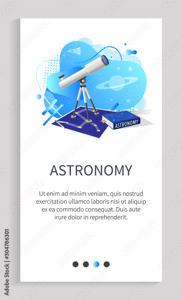 Astronomy vector, discipline in school, subject science education of ...