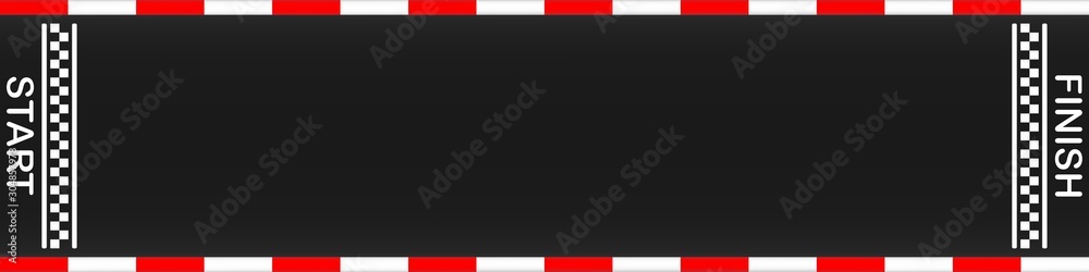Start and finish line racing background top view. Grunge textured on ...