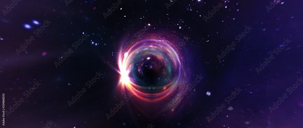 black hole, science fiction wallpaper. Beauty of deep space. Colorful ...