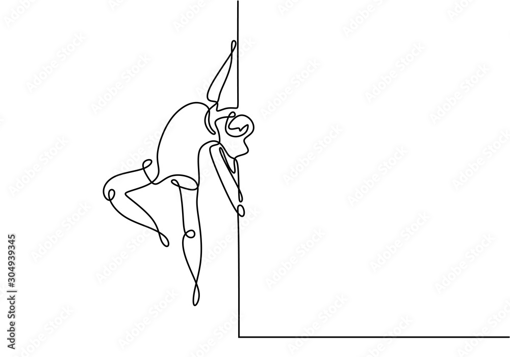 pole dancer line drawing