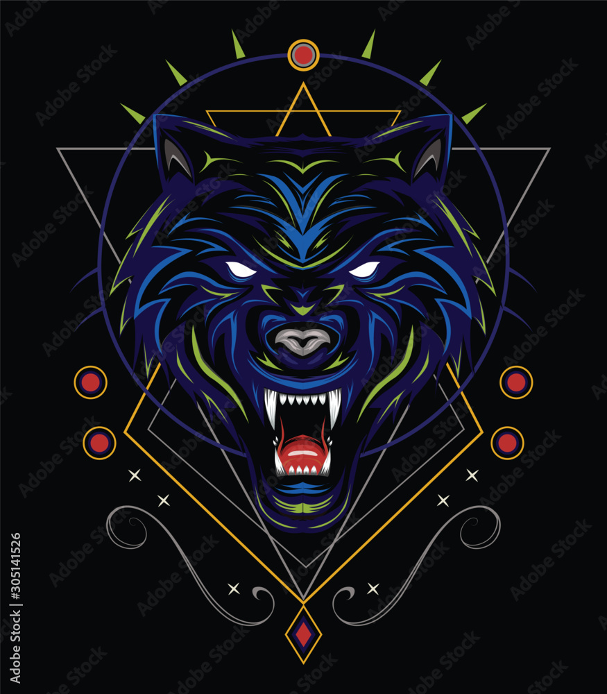 wolf vector logo design inspiration. The wolf vector logo illustration ...