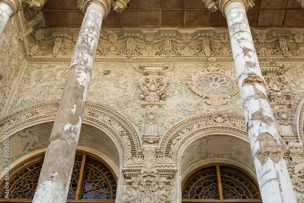Architectural details of Masoudieh historic mansion from Qajar dynasty ...