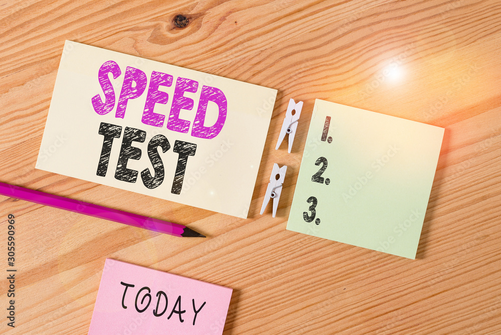 Conceptual hand writing showing Speed Test. Concept meaning ...