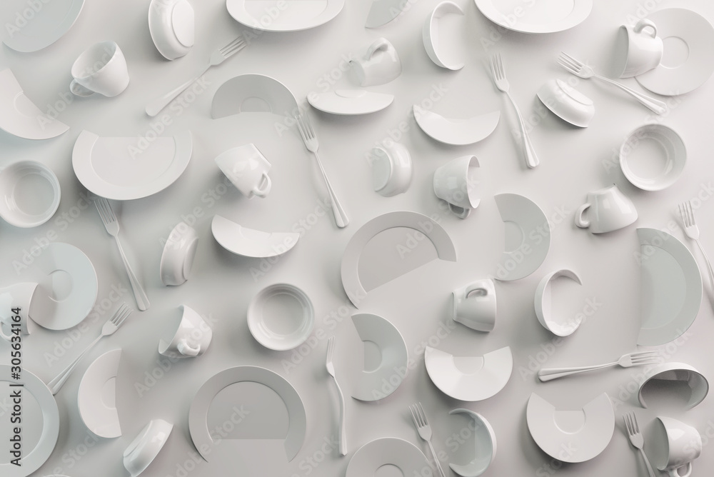 White Food background concept for design menu restaurant or cafe. Food ...