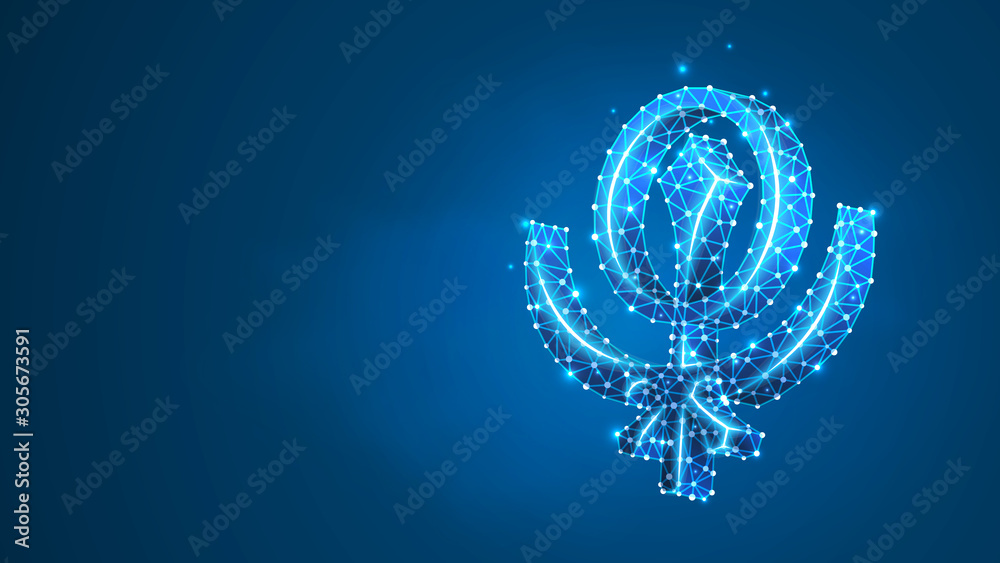 Khanda, three weapons and a circle icon. Sikhism, monotheistic, Asia ...