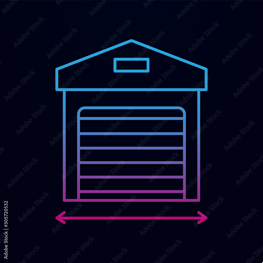 Garage nolan icon. Simple thin line, outline vector of real estate ...