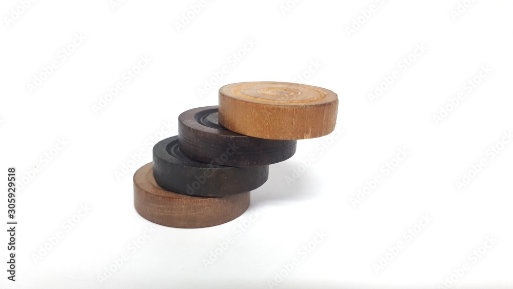 Carrom disk known as carrom men isolated on white background Stock ...