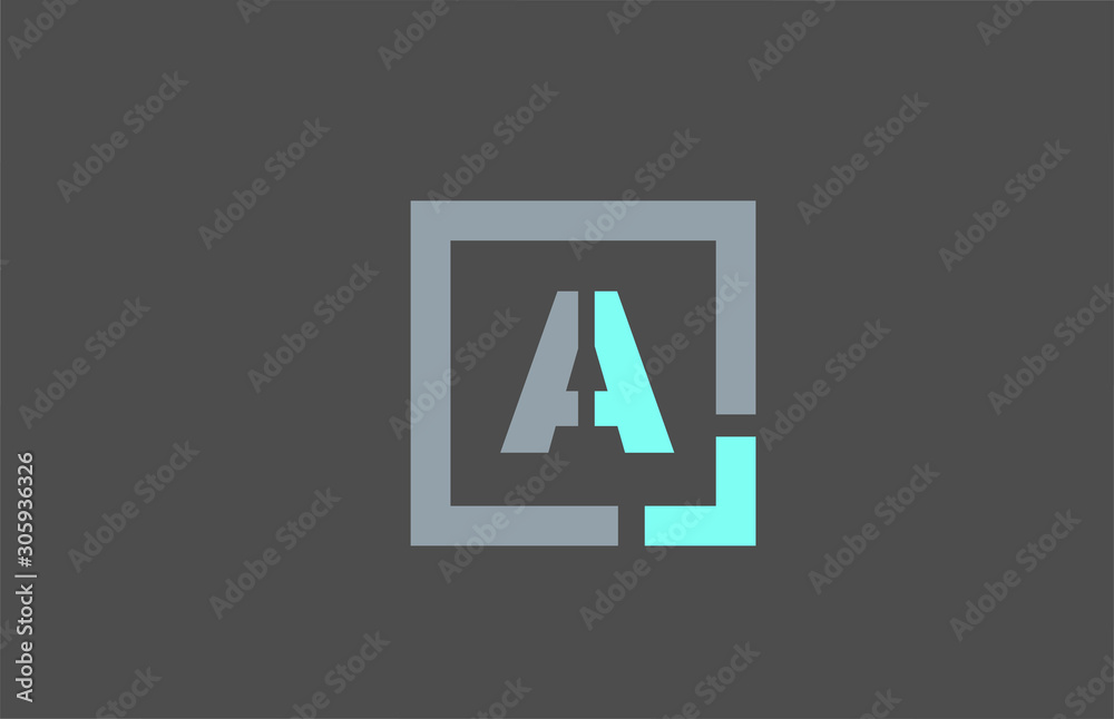 grey letter A alphabet logo design icon for business Stock Vector ...
