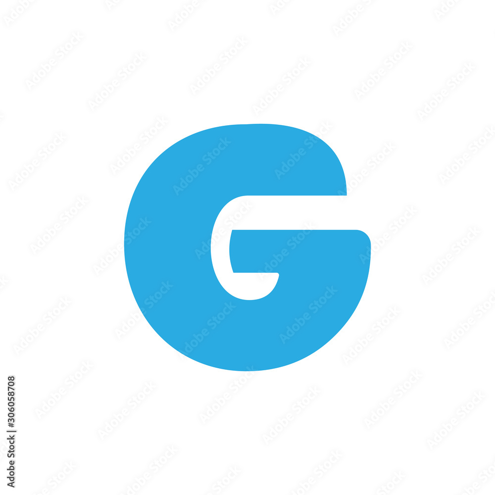 letter g simple geometric logo vector Stock Vector | Adobe Stock