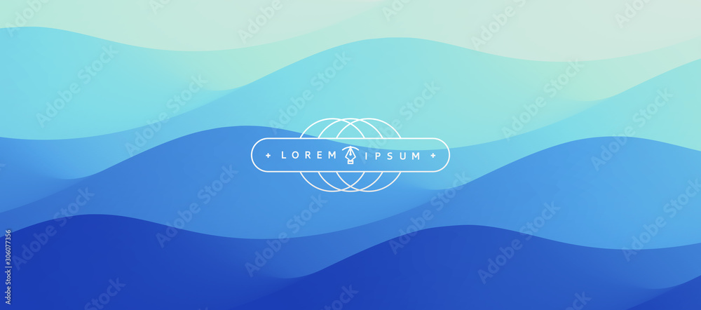 Water surface. Blue abstract background. Vector illustration for design ...