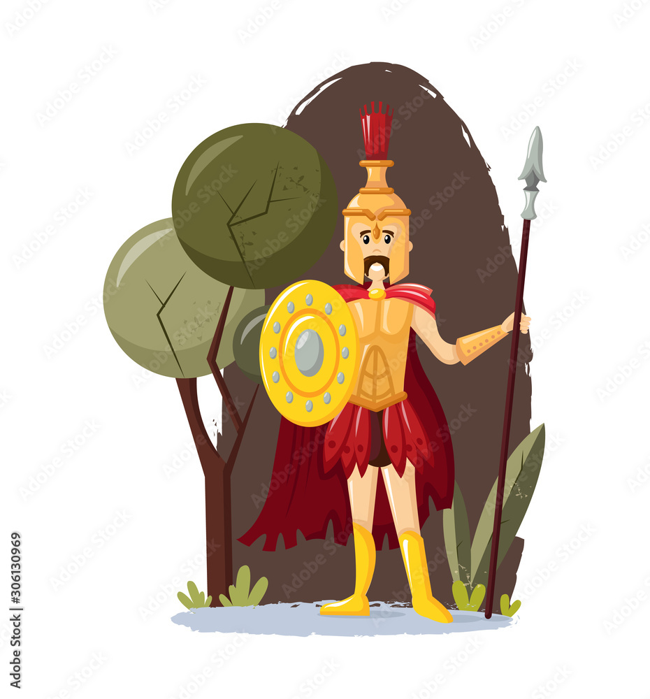 Ancient greek mythological god Ares. Greek god of war and battle. Man ...