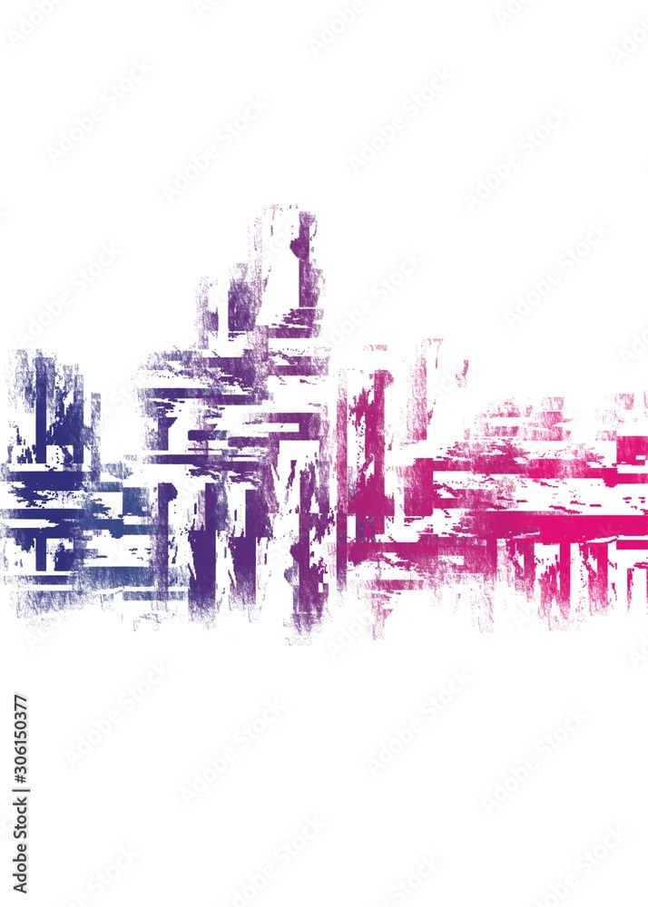 Hand draw glitch and error signal. Modern background with dead pixel ...