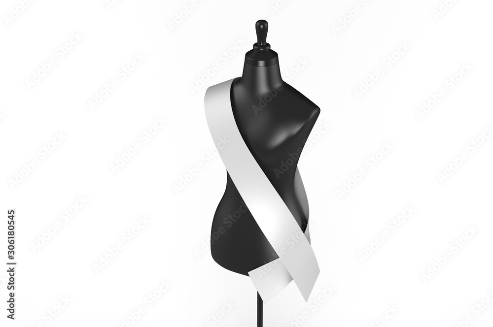 Blank sash template for event. 3d render illustration. Stock ...