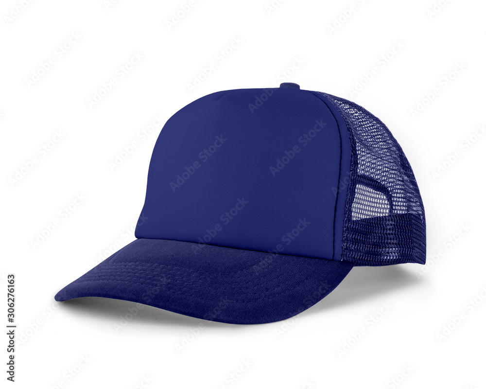 Side View Realistic Cap Mock Up In Royal Blue Color is a high ...
