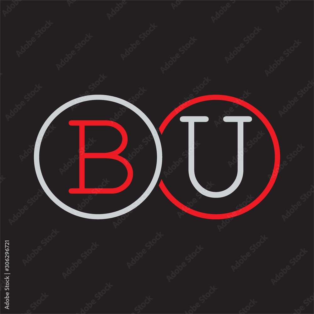 BU Initial letter linked circle capital monogram logo modern template Stock Vector | Adobe Stock