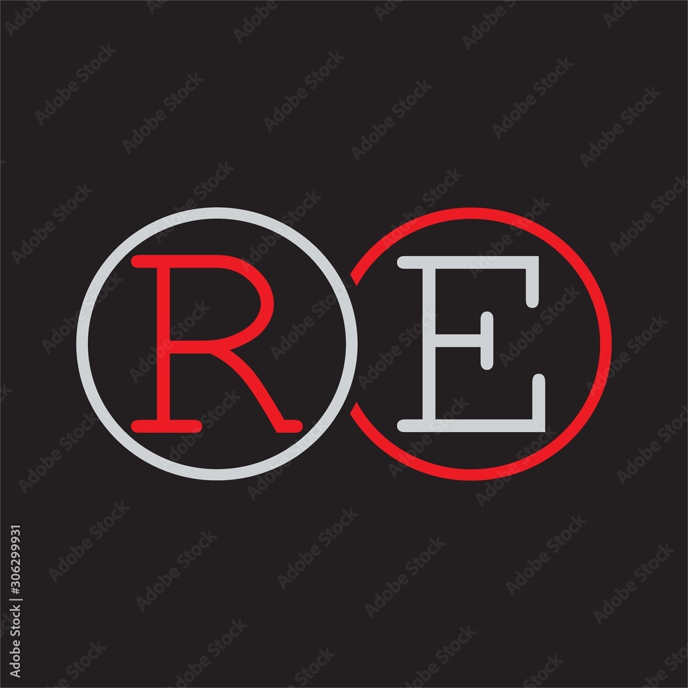 RE Initial letter linked circle capital monogram logo modern template ...