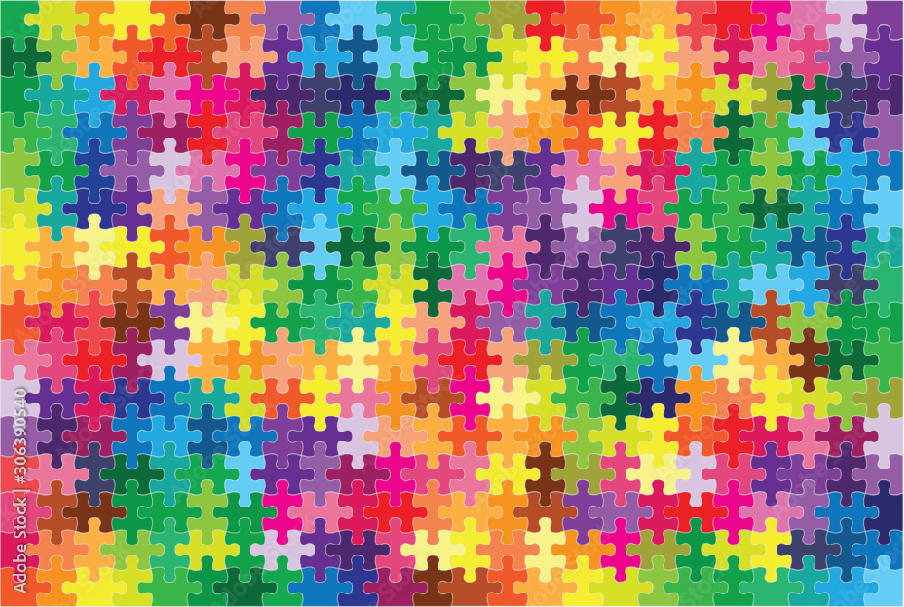 Colorful jigsaw puzzles background Stock Vector | Adobe Stock