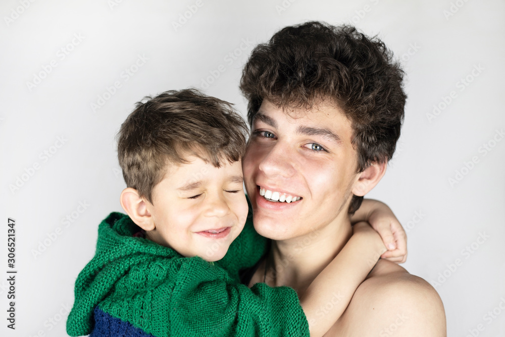 Brothers Hugging Each Other