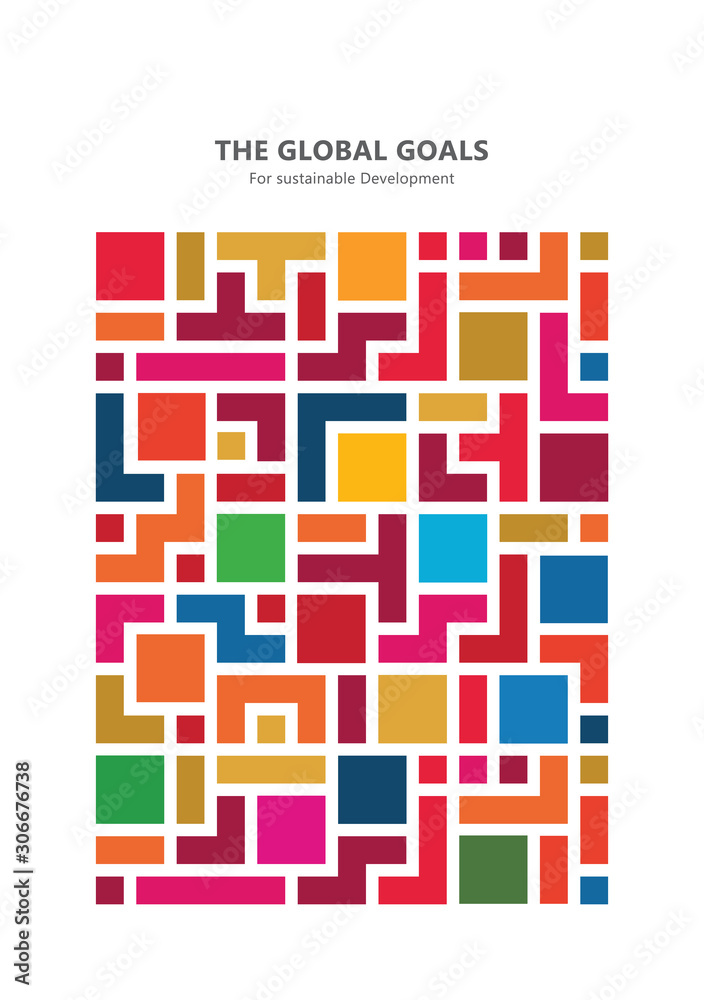 Vector de Stock THE GLOBAL GOALS For sustainable Development. Puzzle ...