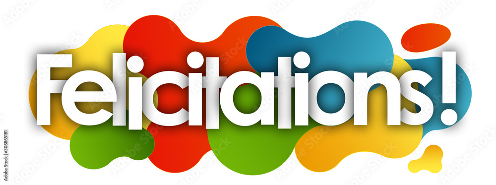 Felicitations In Color Bubble Background Stock Illustration Adobe Stock