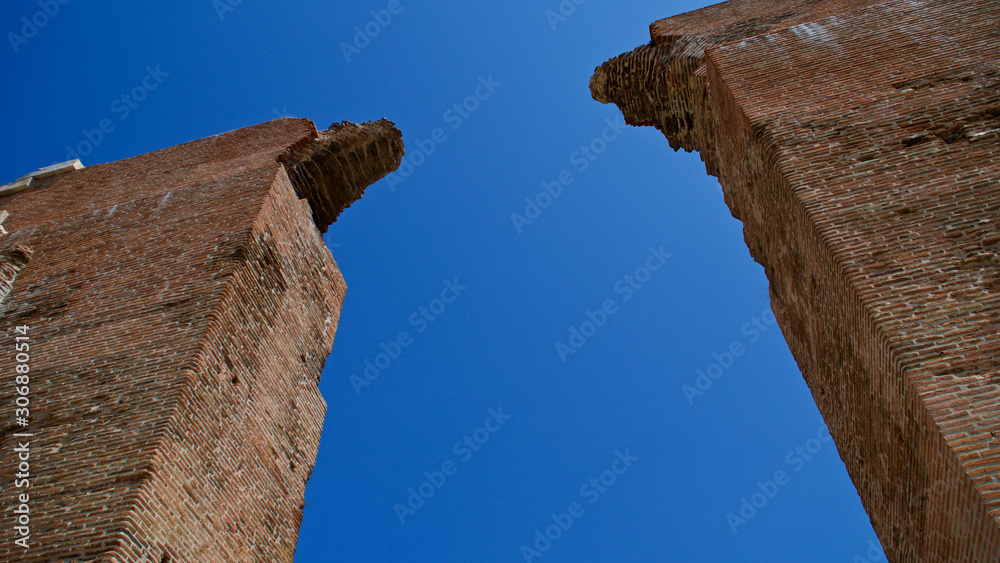 The Red Basilica, also called the Red Courtyard Red Hall. ancient city ...