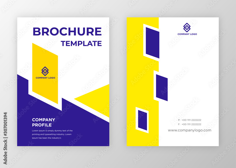 Brochure template design vector. Modern design with abstract and ...