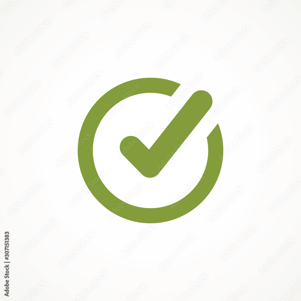 Vector de Stock Tick sign. checkmark OK icon, Simple mark graphic ...