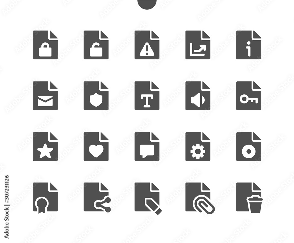 15 File v4 UI Pixel Perfect Well-crafted Vector Solid Icons 48x48 Ready ...