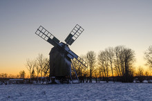 Snowy Windmill Free Stock Photo - Public Domain Pictures