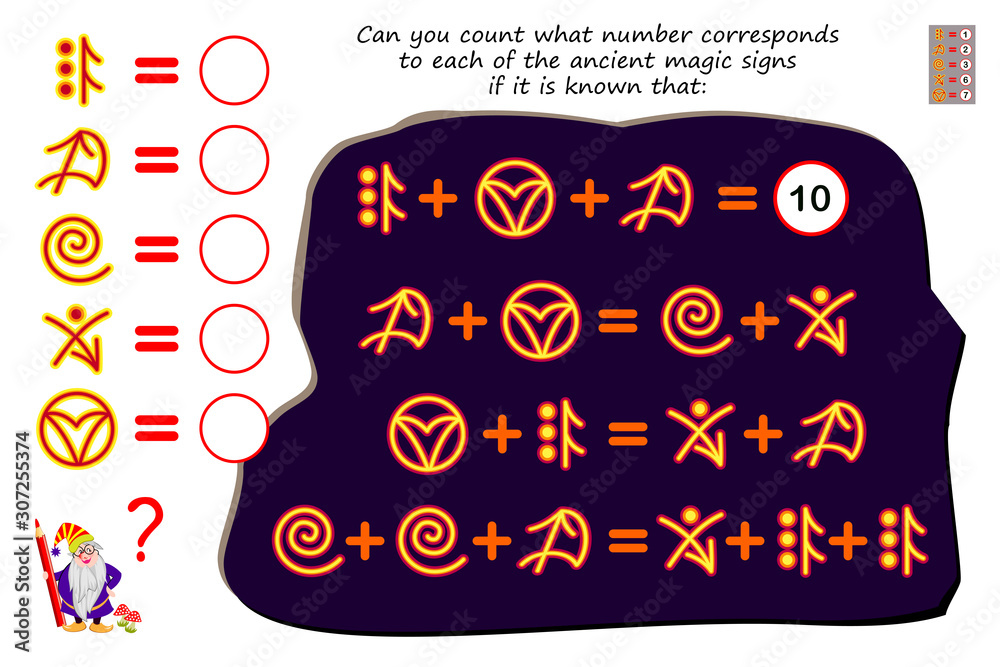 Mathematical logic puzzle game for children and adults. Can you count ...