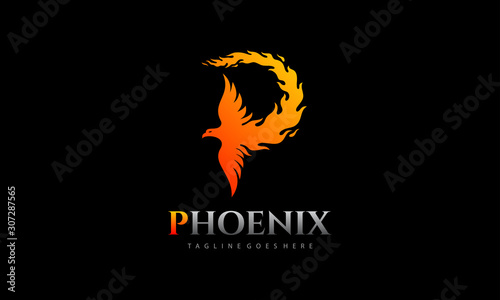 Letter P - Phoenix logo vector - Buy this stock vector and explore ...