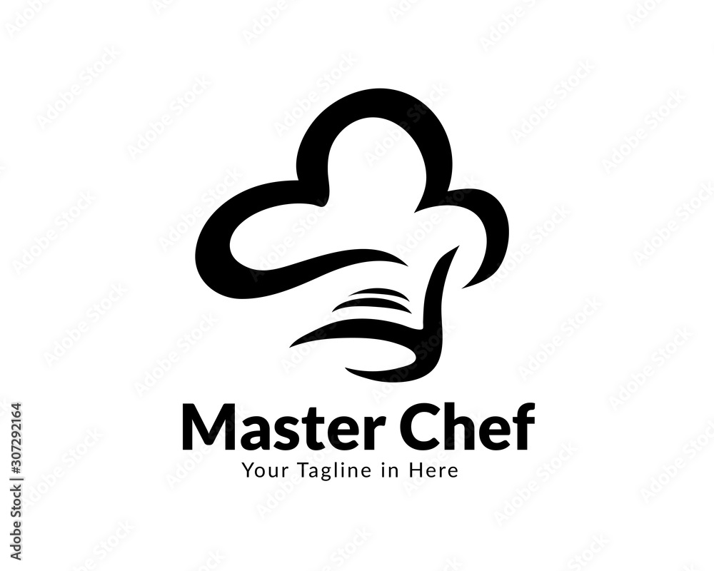 simple Head hat chef logo design inspiration Stock Vector | Adobe Stock