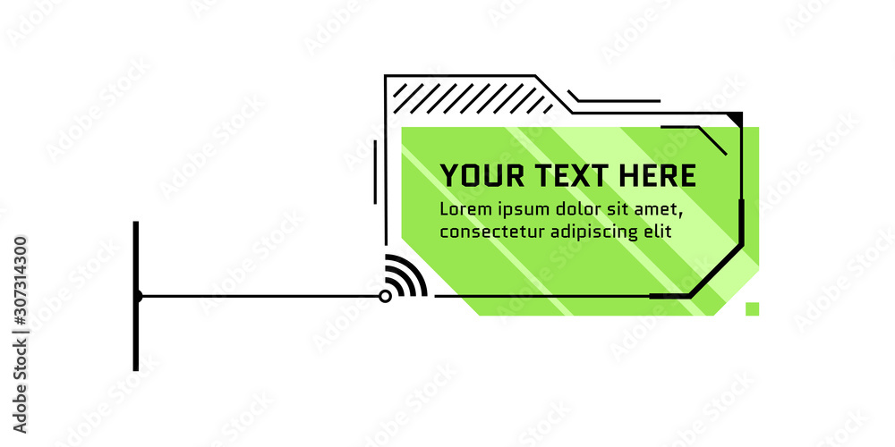 HUD futuristic style callout title. Infographic call out box bar and ...