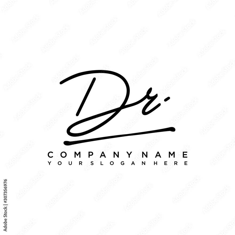 DR initials signature logo. Handwriting logo vector templates. Hand ...