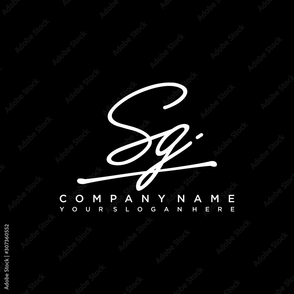 SG initials signature logo. Handwriting logo vector templates. Hand ...