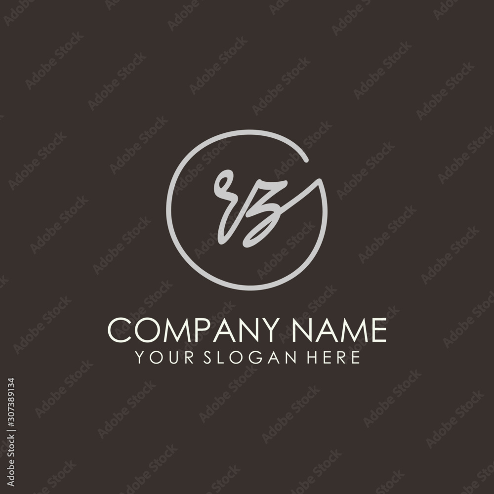 RZ initials signature logo. Handwritten vector logo template connected ...