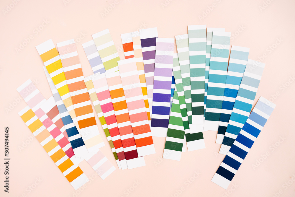Color swatch. Color palette guide. Rainbow scale. Stock Photo | Adobe Stock