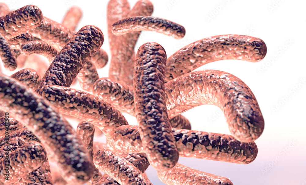 Stock-Illustration „Microbacterias y organismos bacterianos. Fondo de ...