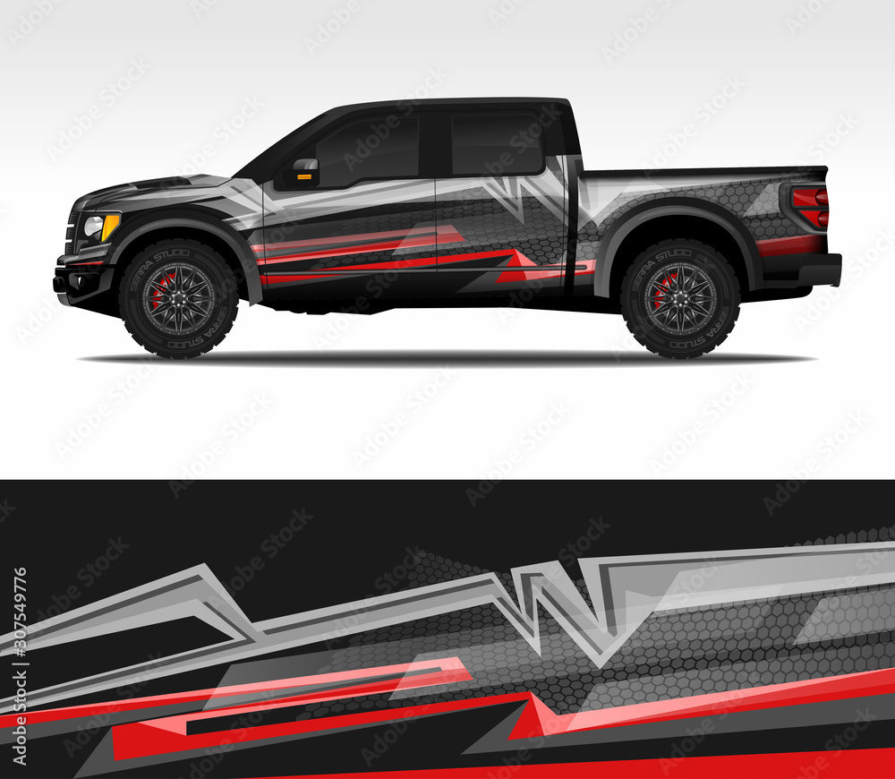 Car wrap decal design vector, for advertising or custom livery WRC ...