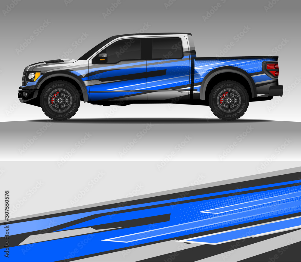 Car wrap decal design vector, for advertising or custom livery WRC ...