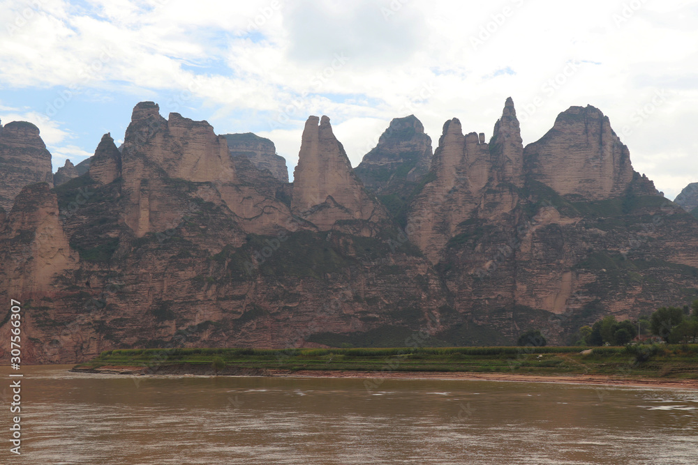 Landscape at Bingling Temple, Yongjing, Gansu Province, China.UNESCO ...