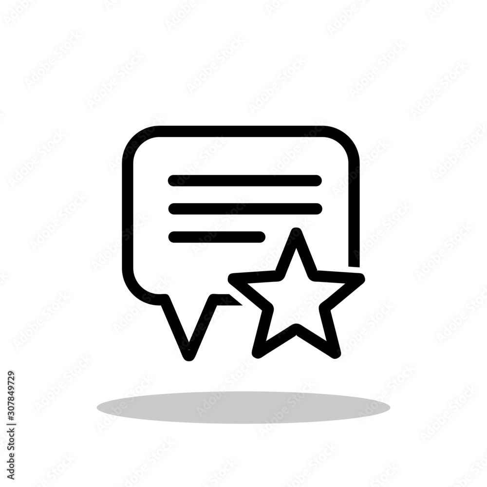 Feedback/Review icon in flat style. Review symbol for your web site ...