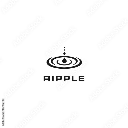 Water Ripple Logo design Template Stock Vector | Adobe Stock