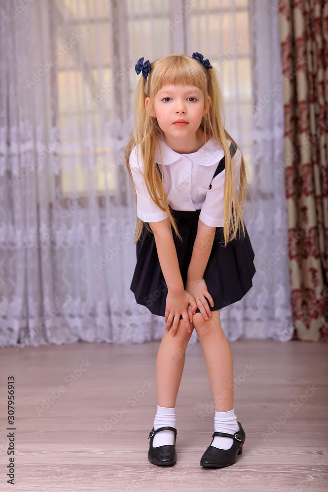 Cute Cosplay Little Asian Girl In School Uniform Stock Photo Adobe Stock