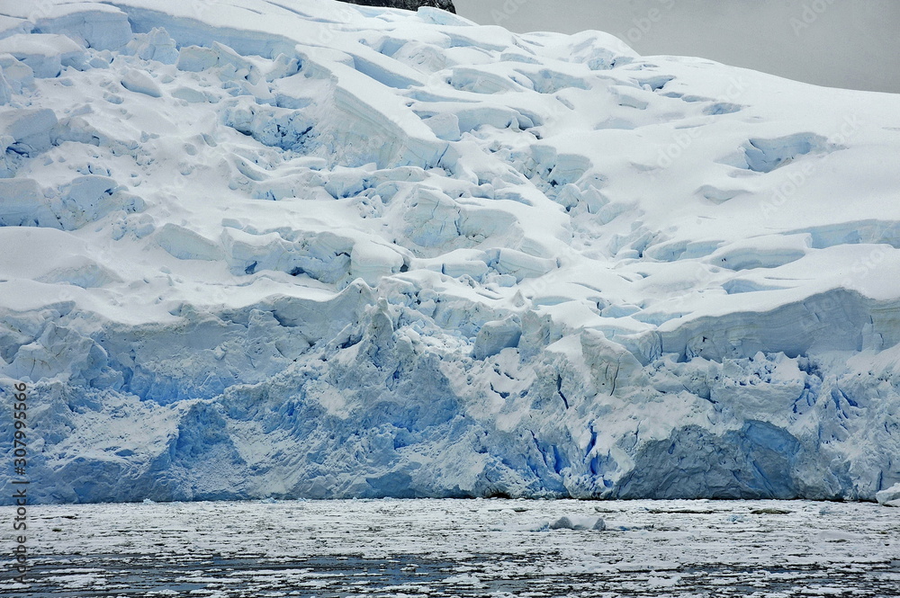 The majestic and harsh nature of Antarctica. Penguins on the Antarctic ...