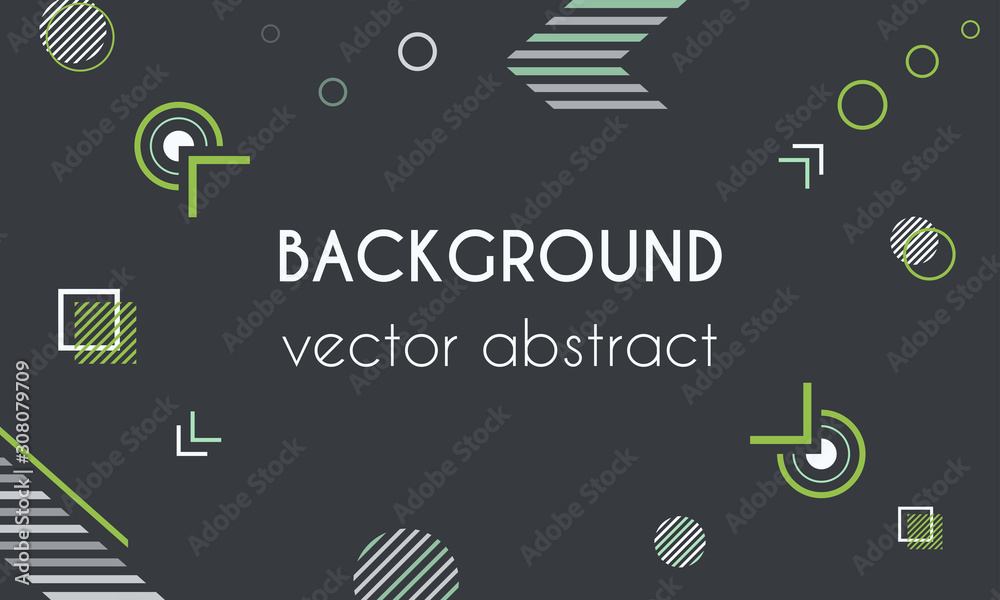 Vector abstract background, geometric clear lines. squares, circles ...