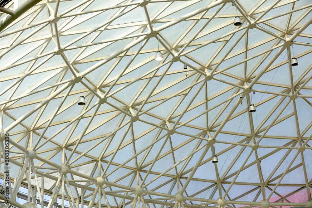 Sturdy curved steel beam building structure Stock Photo | Adobe Stock