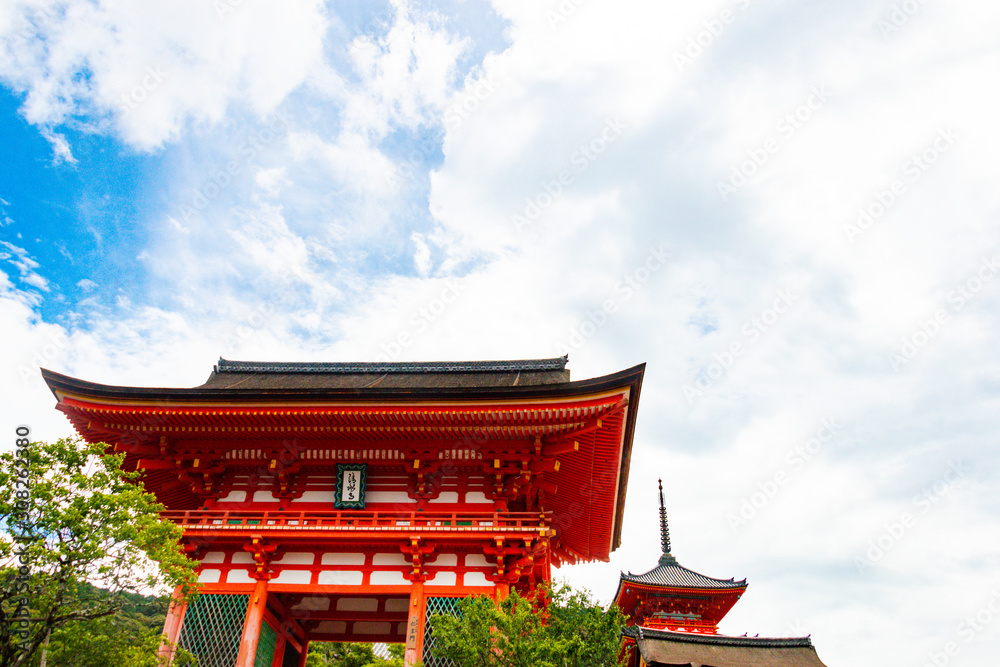 The Deva gate of Kiyomizu Temple. Higashiyama Ward, Kyoto City, Japan ...