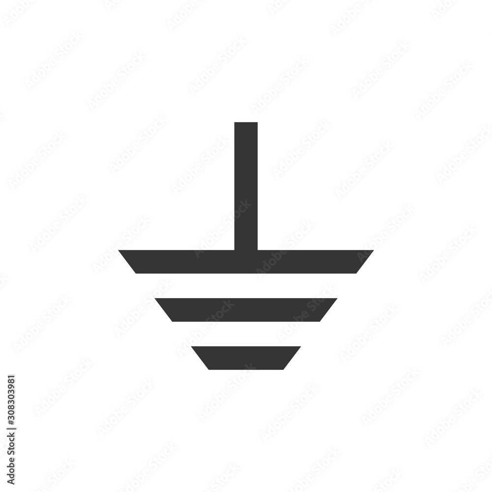 Electrical grounding symbol - vector. Stock Vector | Adobe Stock